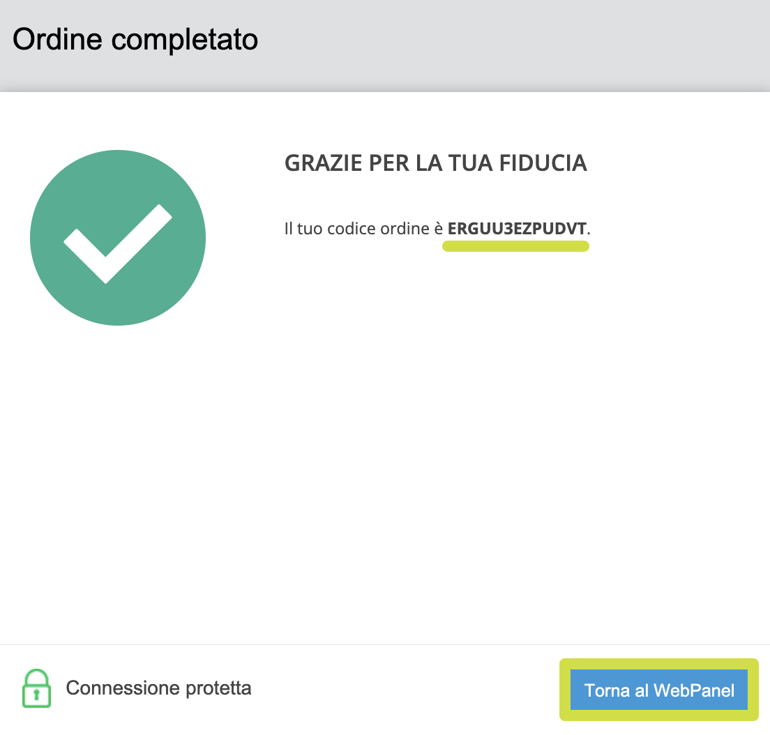 Rinnovare un servizio manualmente